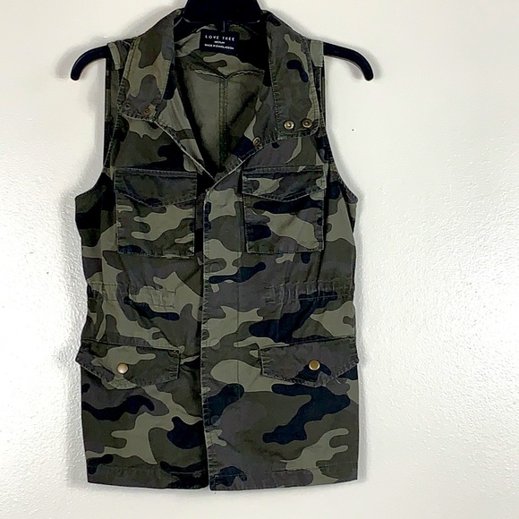 Love Tree | Jackets & Coats | Love Tree Camo Print Button Up Utility ...